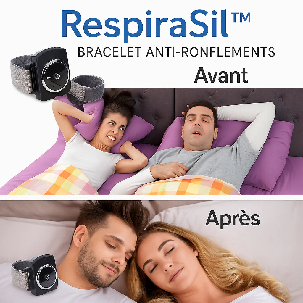 RespiraSil™ Bracelet Anti-Ronflements | Stoppe 97 % des ronflements en ...